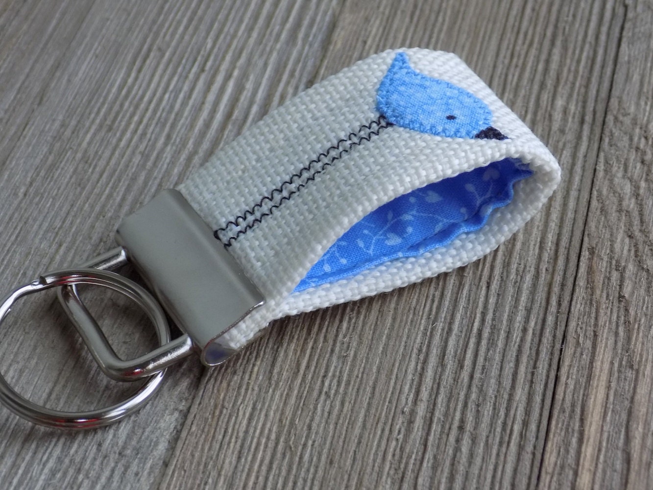 Bird Key Chain With Blue Bird Key Fob With Blue Bird Blue - Etsy