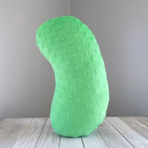 Pickle Stuffed Animal, Cute Kawaii Food Plushie, Handmade Softie Stuffy ...