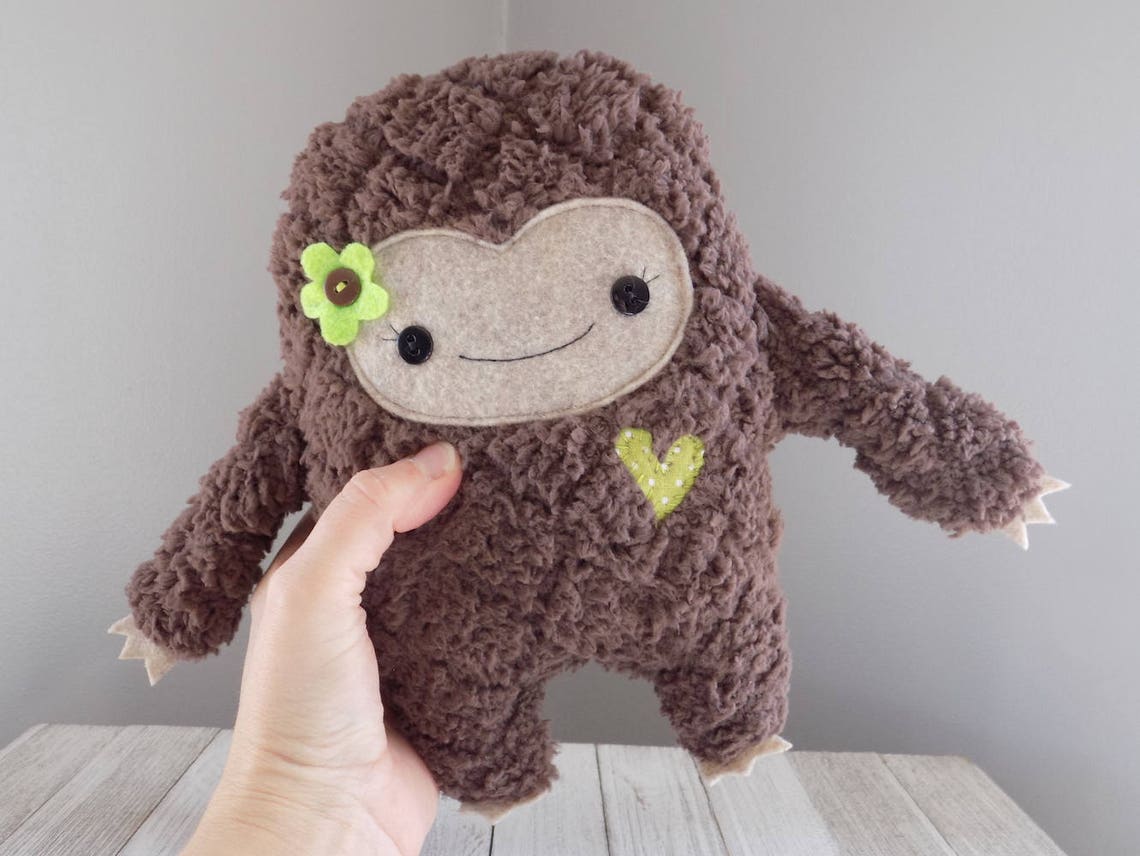 Big Foot Stuffed Animal Sasquatch Girl Big Foot Stuffed Toy | Etsy