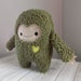 Monster Stuffed Animal in Green and Beige, Cute Monster Stuffed Animal ...