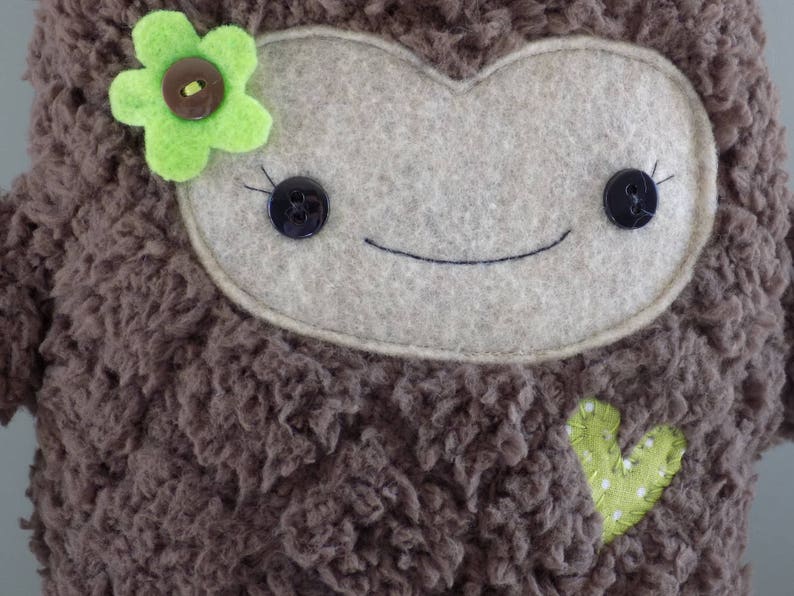 Big Foot Stuffed Animal Sasquatch Girl Big Foot Stuffed Toy | Etsy