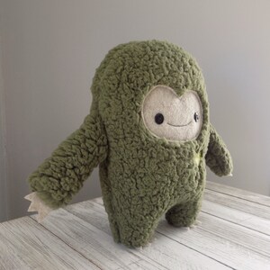 Monster Stuffed Animal in Green and Beige, Cute Monster Stuffed Animal ...
