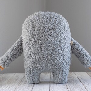 Monster Stuffed Animal in Grey and Tan, Cute Handmade Monster Soft Toy ...