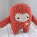 Cute Monster Stuffed Animal in Rust Orange and Beige, Kawaii Monster ...
