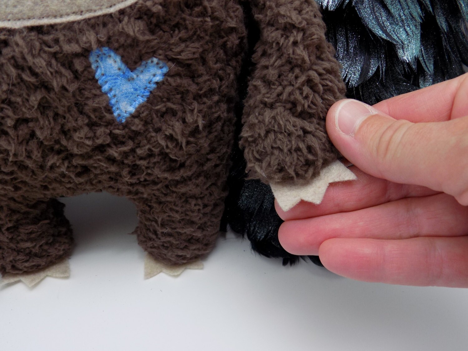 Big Foot Girl Plush Stuffed Toy in Blue Big Foot Plushie - Etsy