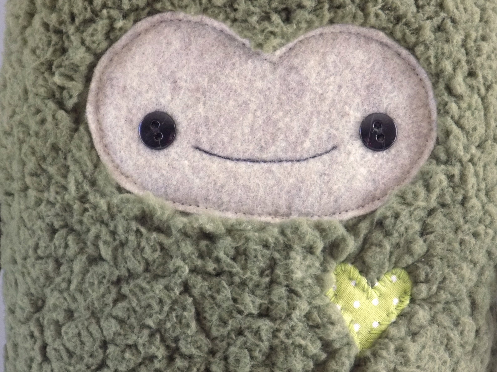 Monster Stuffed Animal in Green and Beige, Cute Monster Stuffed Animal ...