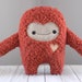 Cute Monster Stuffed Animal in Rust Orange and Beige, Kawaii Monster ...
