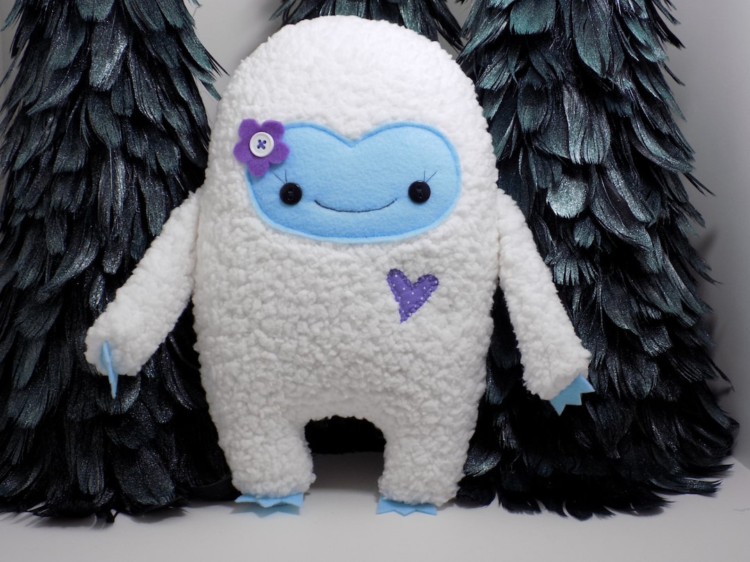 Princess Yeti Girl Plush Toy in Purple, Girl Abominable Snowman Stuffed ...
