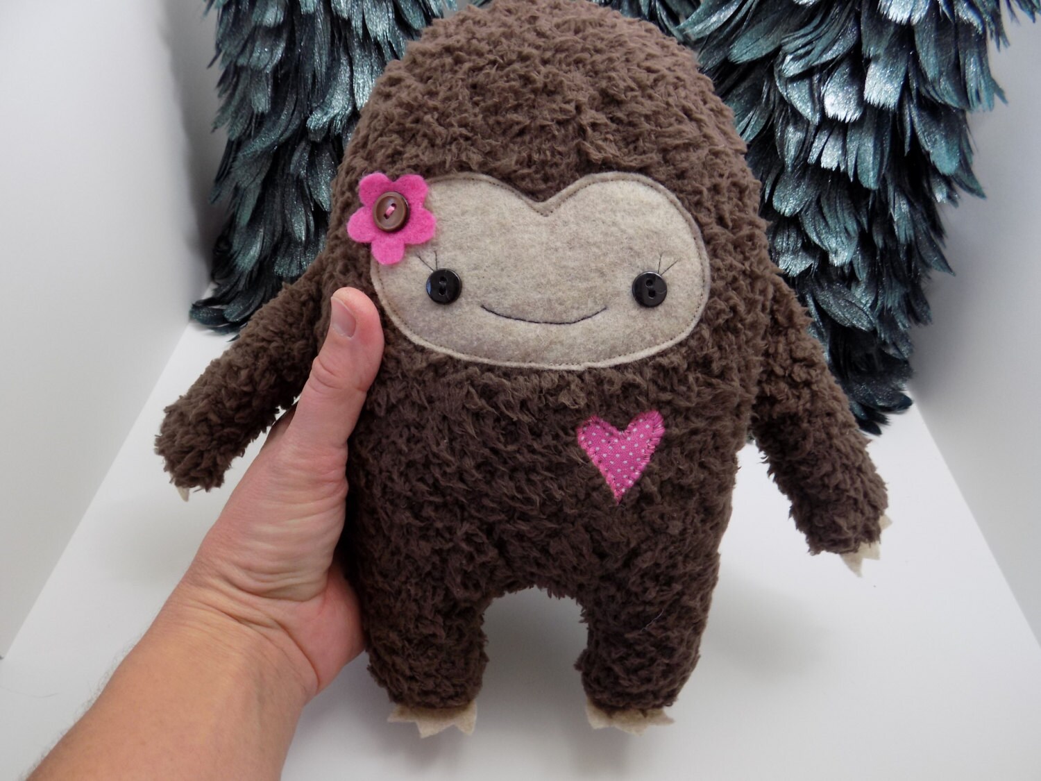 Big Foot Plush Stuffed Toy for Girls in Pink Kawaii Big Foot - Etsy