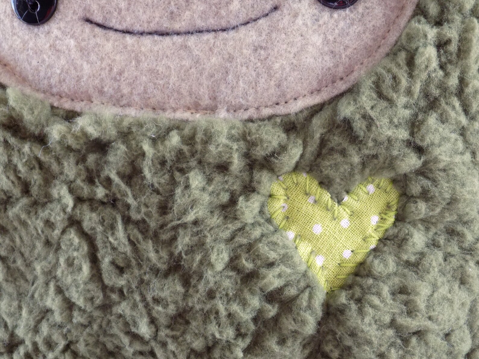 Monster Stuffed Animal in Green and Beige, Cute Monster Stuffed Animal ...