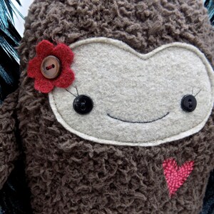 Big Foot Girl Plush Stuffed Toy in Red, Big Foot Plushie, Sasquatch ...