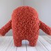 Cute Monster Stuffed Animal in Rust Orange and Beige, Kawaii Monster ...