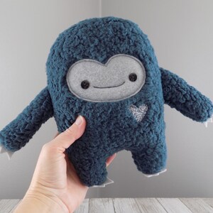 Monster Stuffed Toy in Navy Blue and Grey, Cute Monster Toy, Cute Blue ...