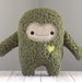 Monster Stuffed Animal in Green and Beige, Cute Monster Stuffed Animal ...