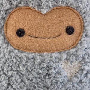 Monster Stuffed Animal in Grey and Tan, Cute Handmade Monster Soft Toy ...