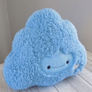 Cute Blue Cloud Stuffed Animal, Kawaii Happy Smiling Cloud Plush Toy ...