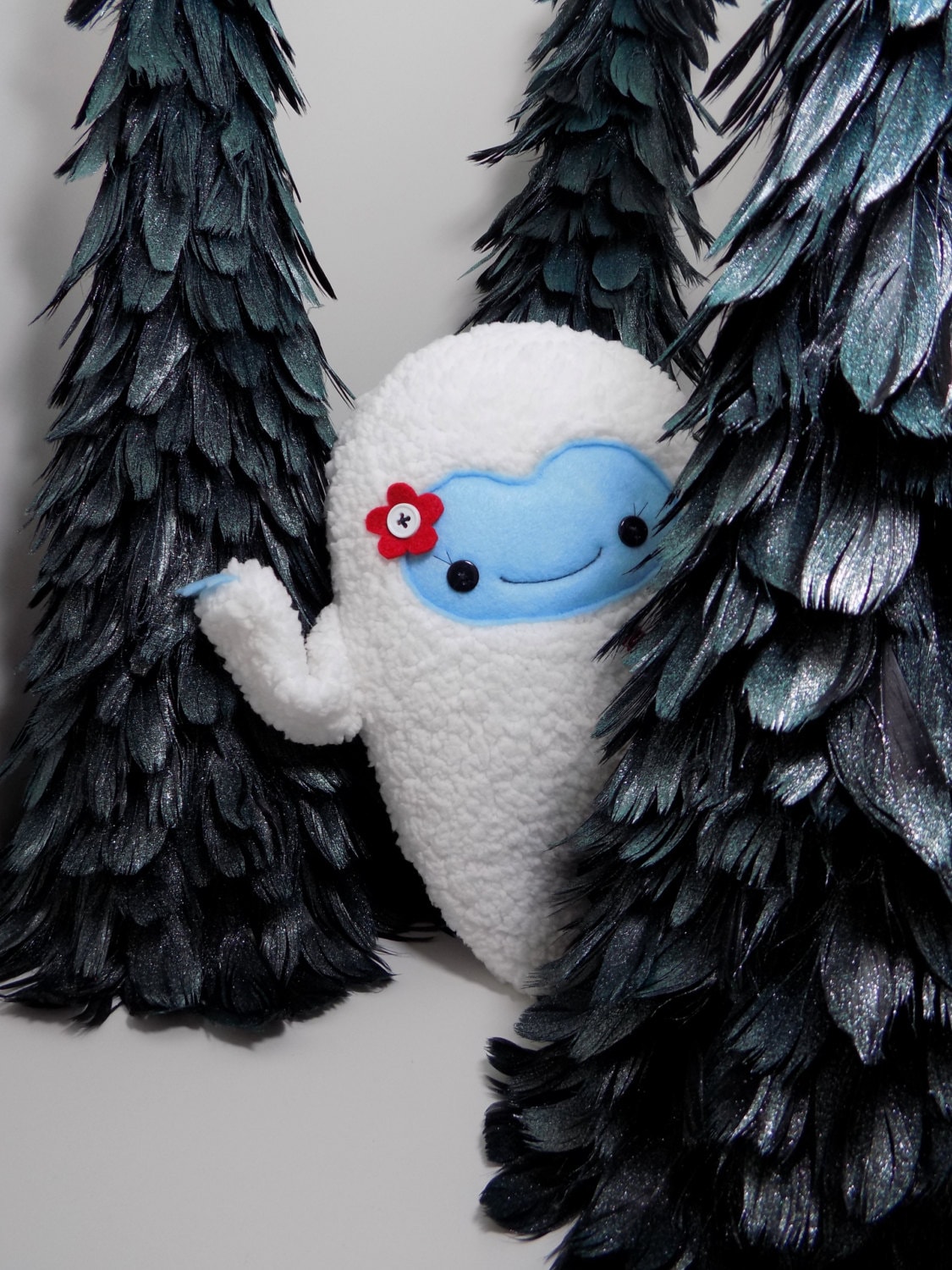 Yeti Girl Plush Toy in Red Abominable Snowman Stuffed Toy for | Etsy