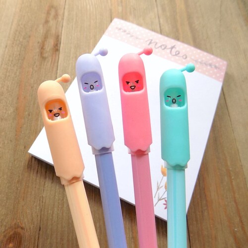 Cute Pink Flower Ballpoint Pen Gel Pens Kawaii School Supplies - Etsy