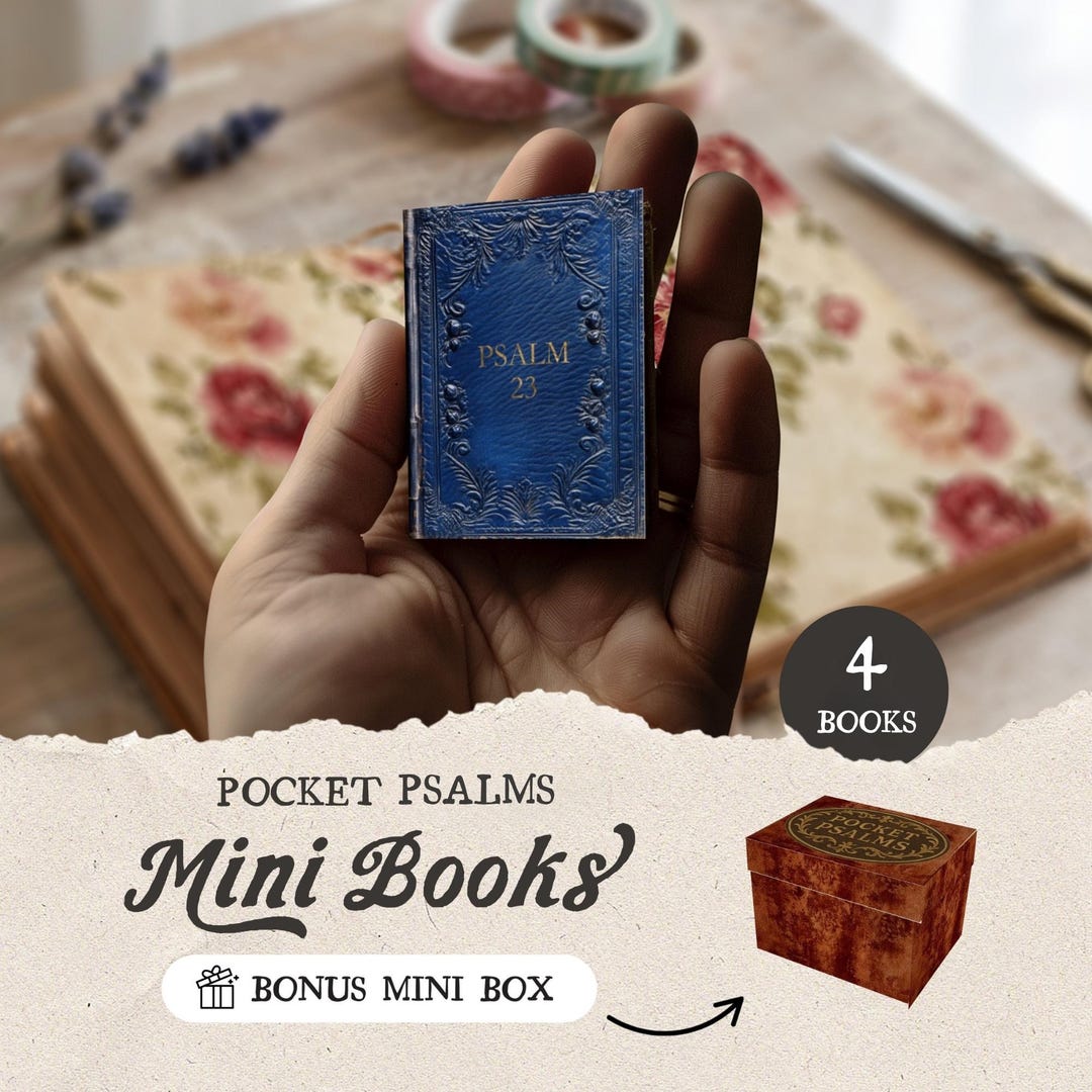 Printable Dollhouse Mini Book, Pocket Psalms, Junk Journal Mini Book ...