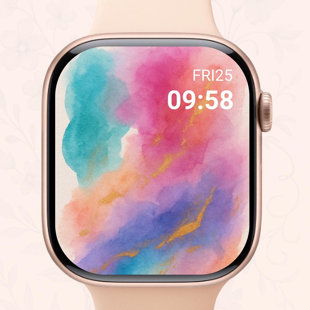 Floral Watch Face Bundle – Apple Watch Wallpaper Set With Botanical ...
