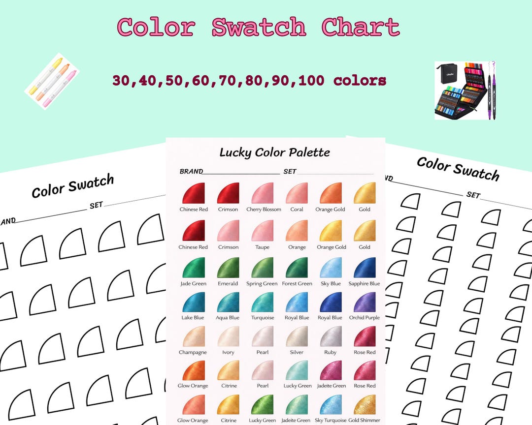 Lucky Color Palette | Printable Feng Shui Inspired Color Chart | Lucky ...