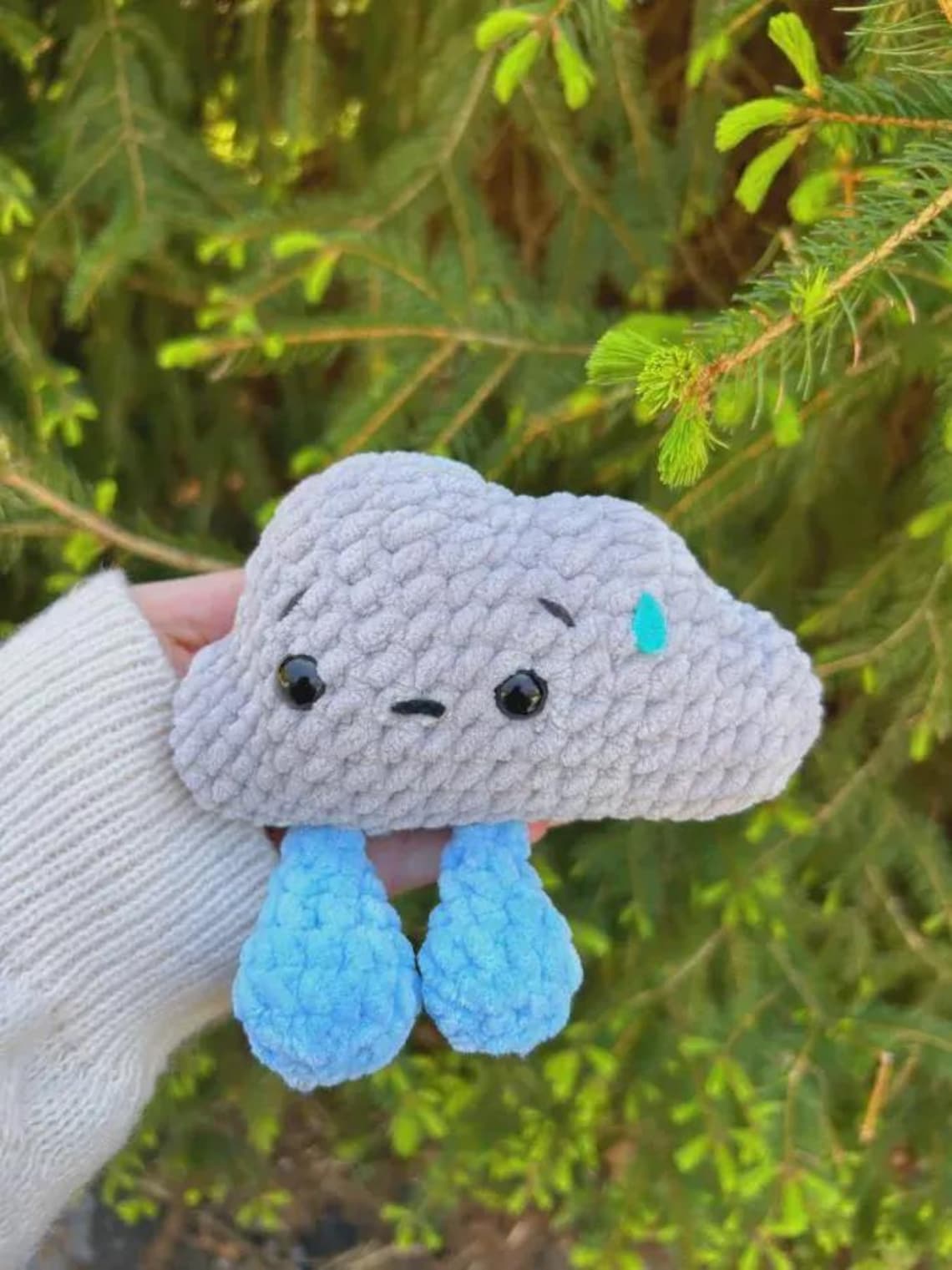 Happy & Sad Cloud Handmade Crochet Pattern - Etsy