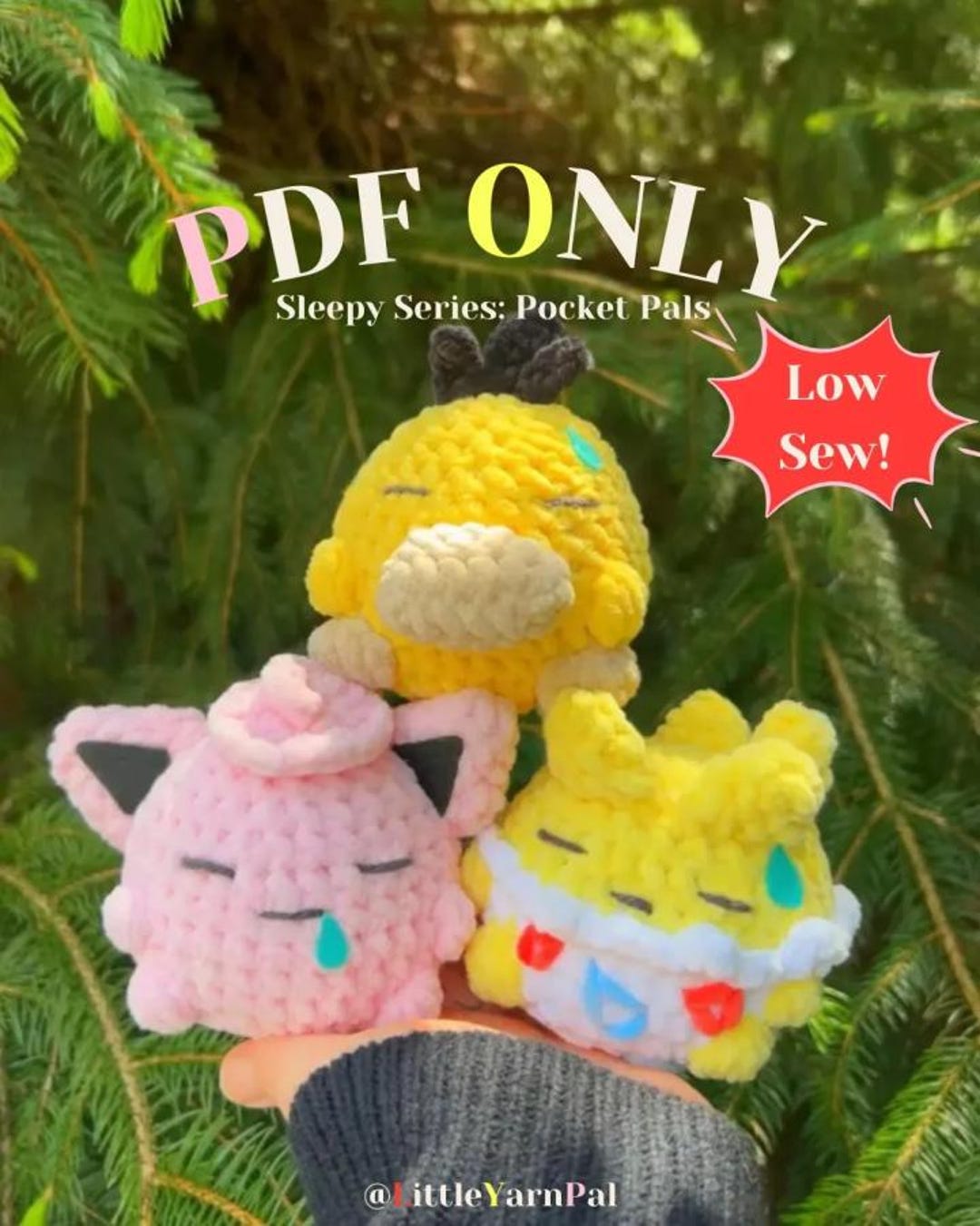 Amigurumi Crochet Pattern "sleepy Series: Pocket Pals" Togepi, Psyduck ...