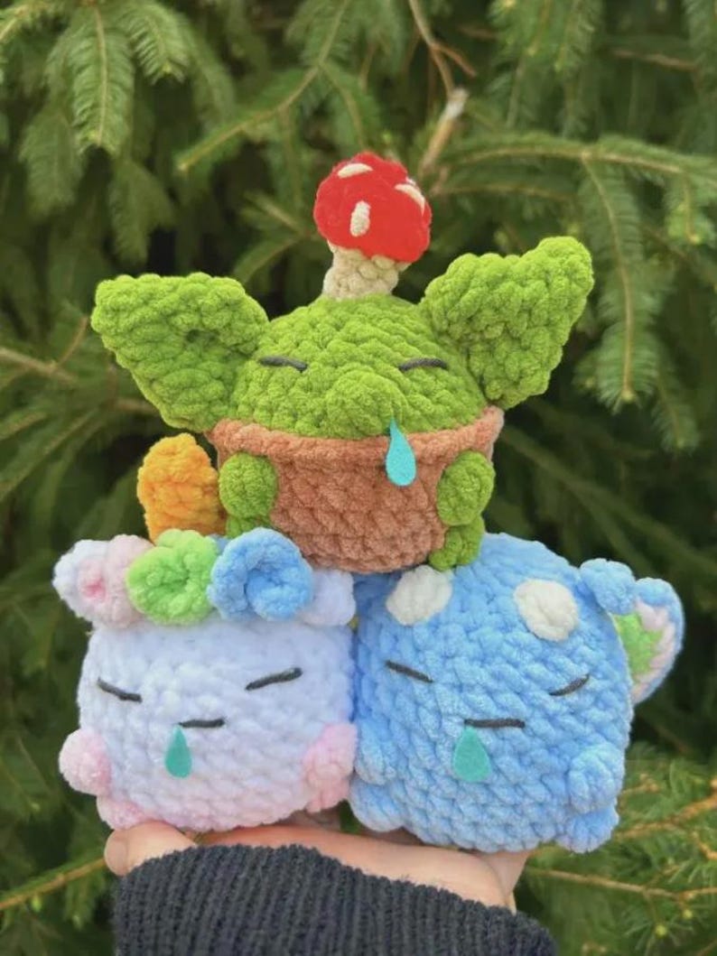 Sleeping Goblin, Unicorn & Dragon Handmade Crochet 3 in 1 Pattern - Etsy