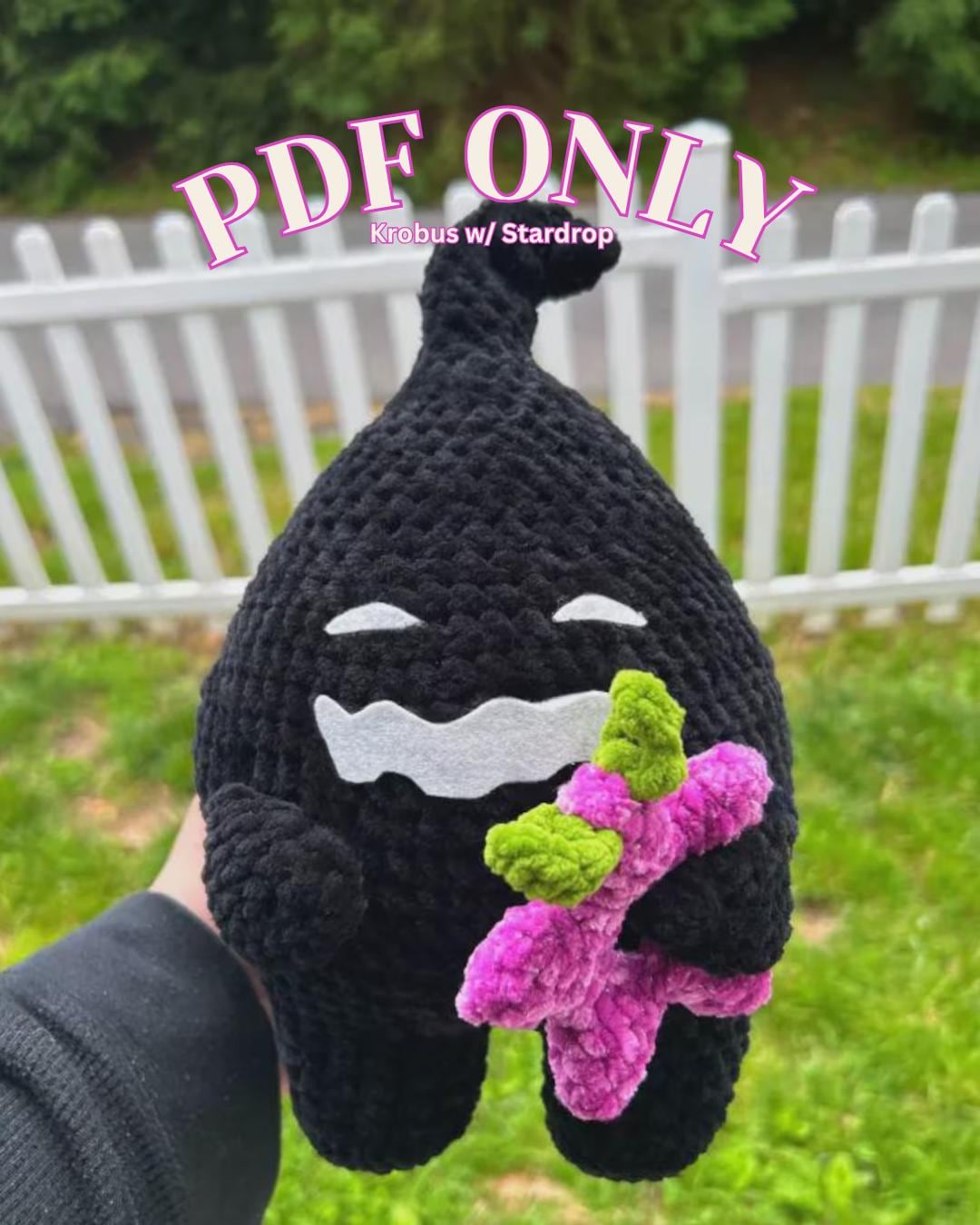 Krobus Holding a Stardrop Crochet Pattern – Stardew Valley Inspired Amigurumi | Cute Plushie PDF ...