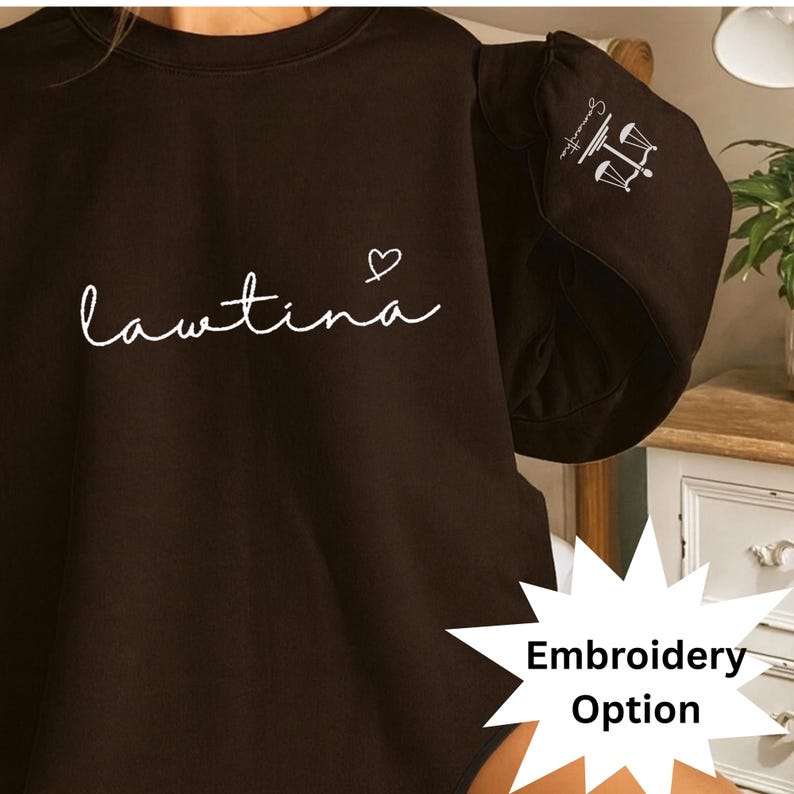Personalized Lawtina Sweatshirt, Latina Sweater, Women in Law Crewneck ...