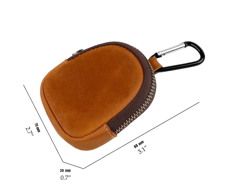 Genuine Leather Coin Purse Simple Mini Zipper Coin Bag Small Wallet ...