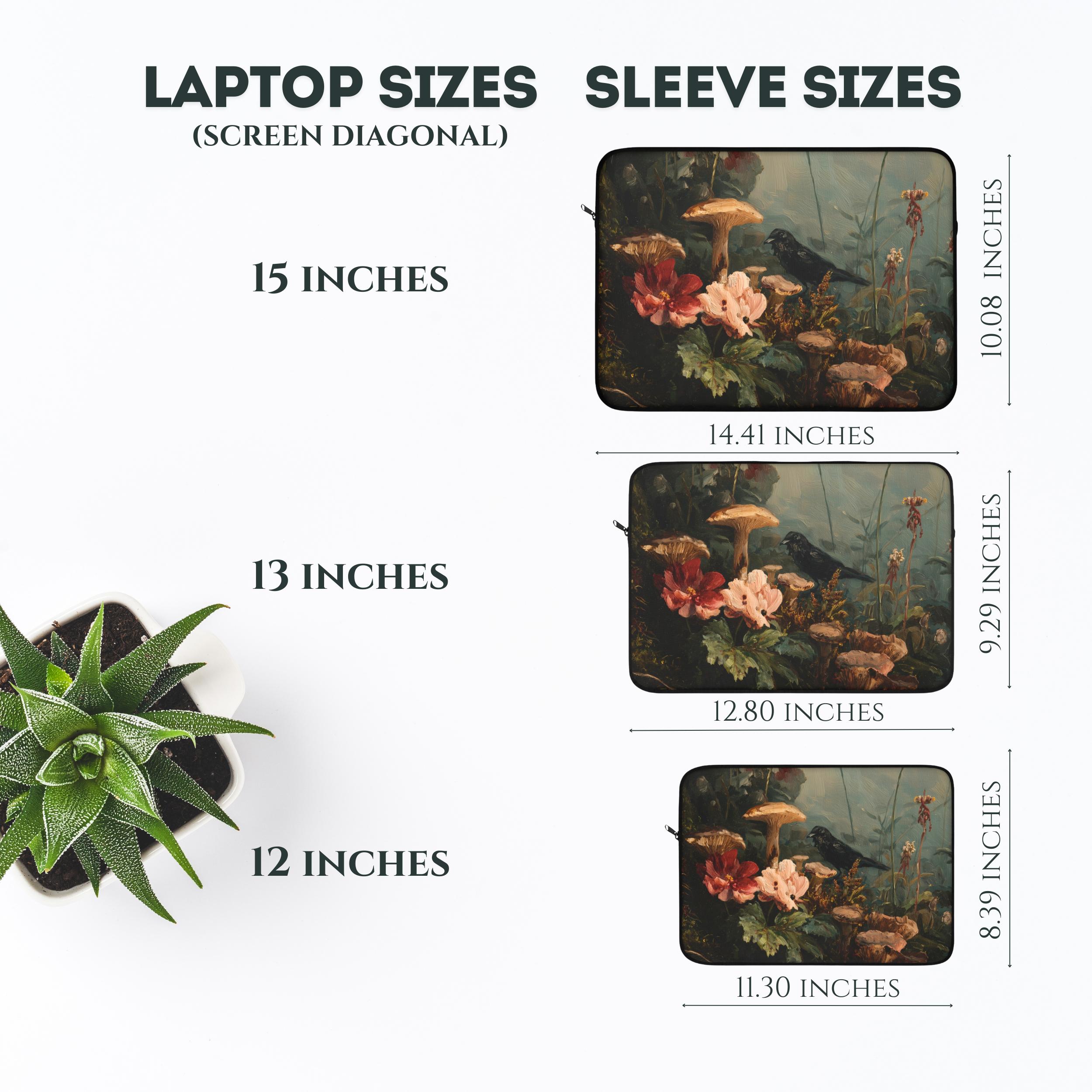 Dark Cottagecore Laptop Case, Gothic Floral Oil Painting Computer ...
