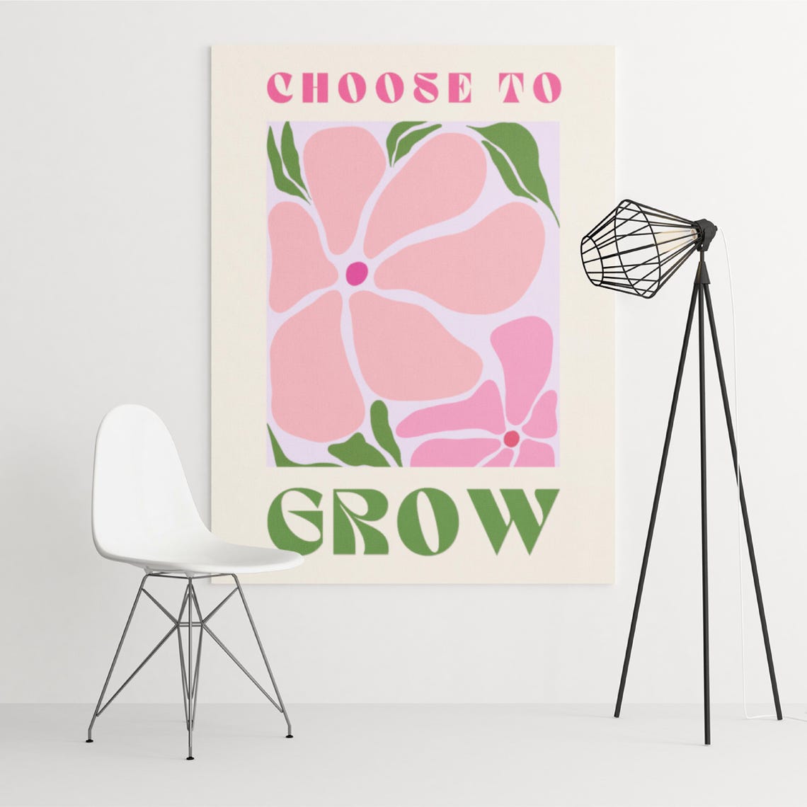 Choose to Grow Wall Art – Self Growth Printable Poster, Digital Floral ...