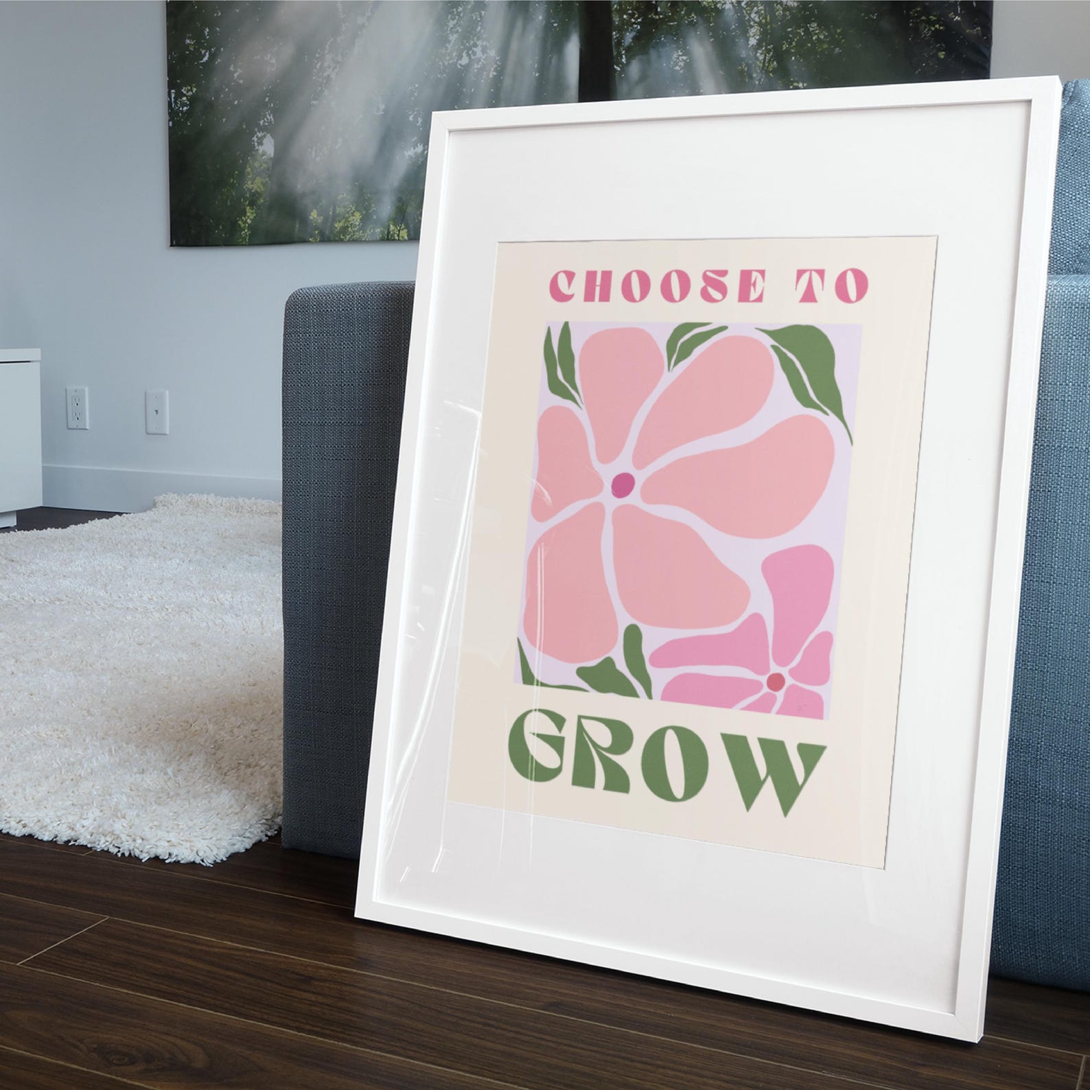 Choose to Grow Wall Art – Self Growth Printable Poster, Digital Floral ...