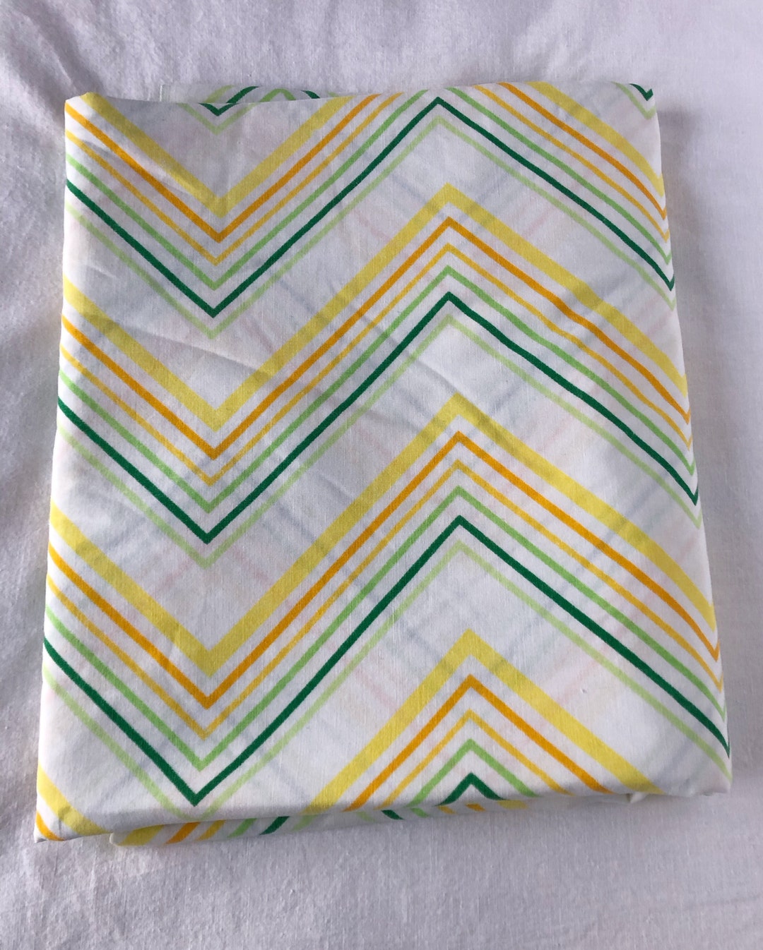 Vintage 1980's Cannon Monticello 'sunray Stripe' Queen Flat Sheet ...