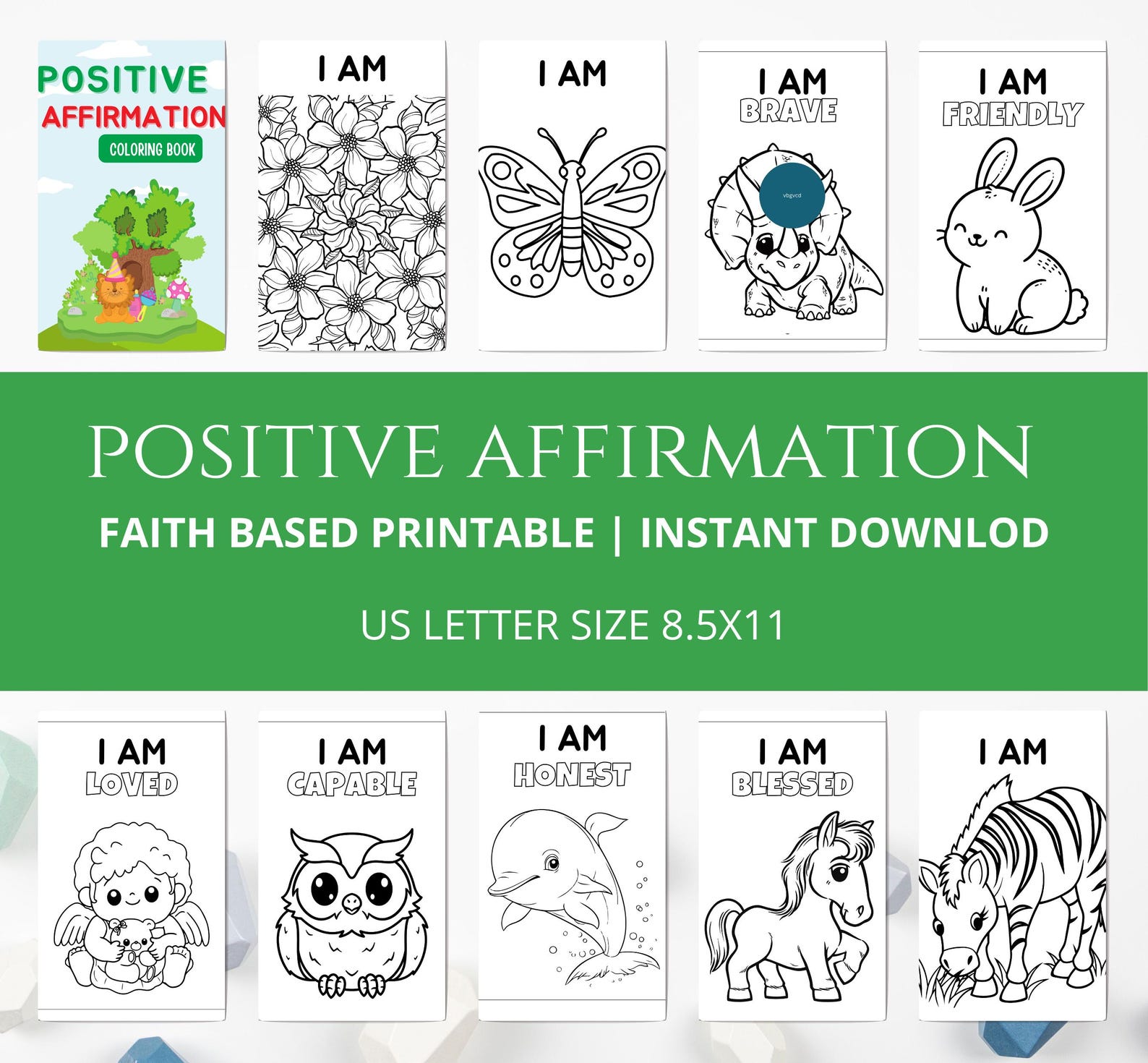 Positive Affirmation Coloring Pages for Kids | Printable Self-esteem ...