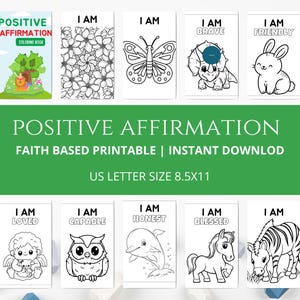 Positive Affirmation Coloring Pages for Kids | Printable Self-esteem ...