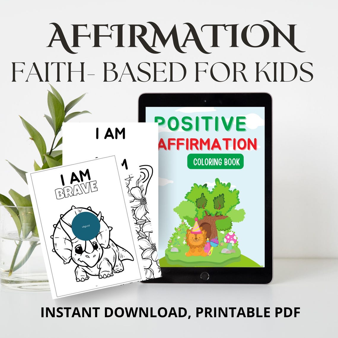 Positive Affirmation Coloring Pages for Kids | Printable Self-esteem ...