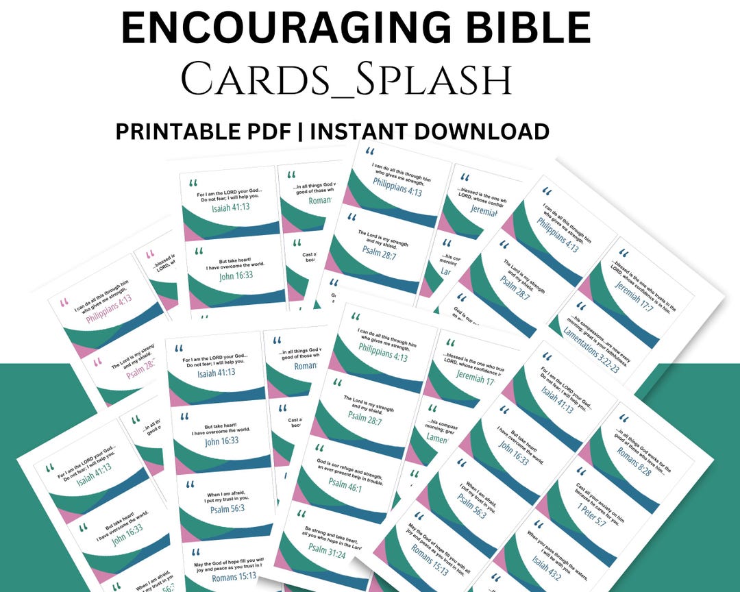 Mini Bible Verse Cards for Kids | Splash Style Scripture Cards ...