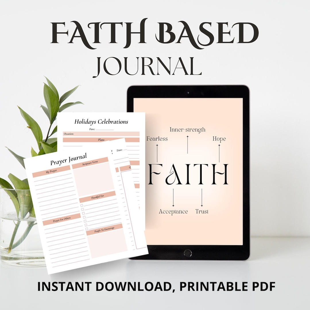 Faith-based Journal Printable | Christian Reflection Journal | Bible ...