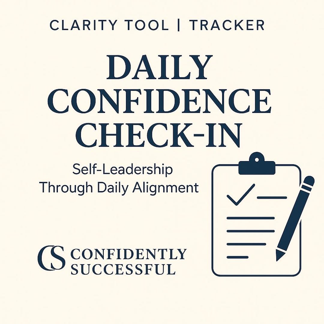 Daily Confidence Check-in Printable • Self Reflection & Mindset Tracker ...