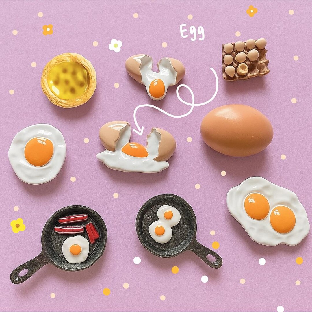 Realistic Fried Egg Magnet Set: Fun Breakfast Kitchen Decor - Etsy