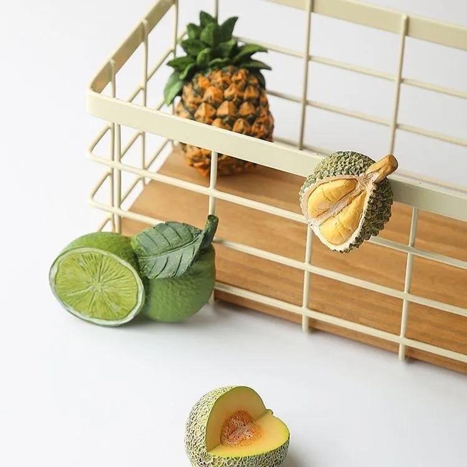 Fruit-themed Fridge Magnet Collection - Avocado, Pineapple, Durian ...