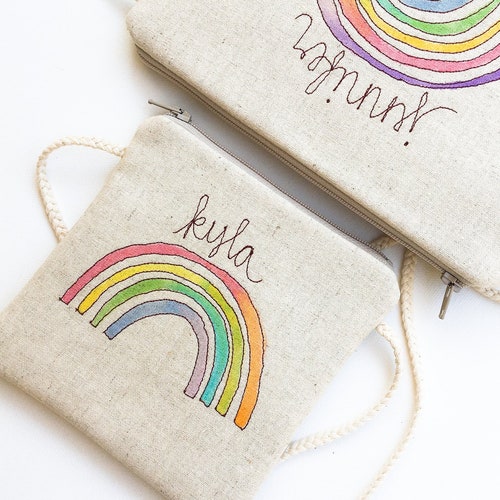 Personalized Little Girls Purses Rainbow Crossbody Bag Gifts - Etsy