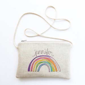 Personalized Little Girls Purses, Rainbow Crossbody Bag, Gifts for ...