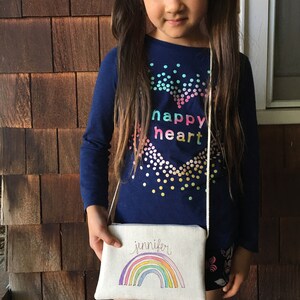 Personalized Little Girls Purses, Rainbow Crossbody Bag, Gifts for ...