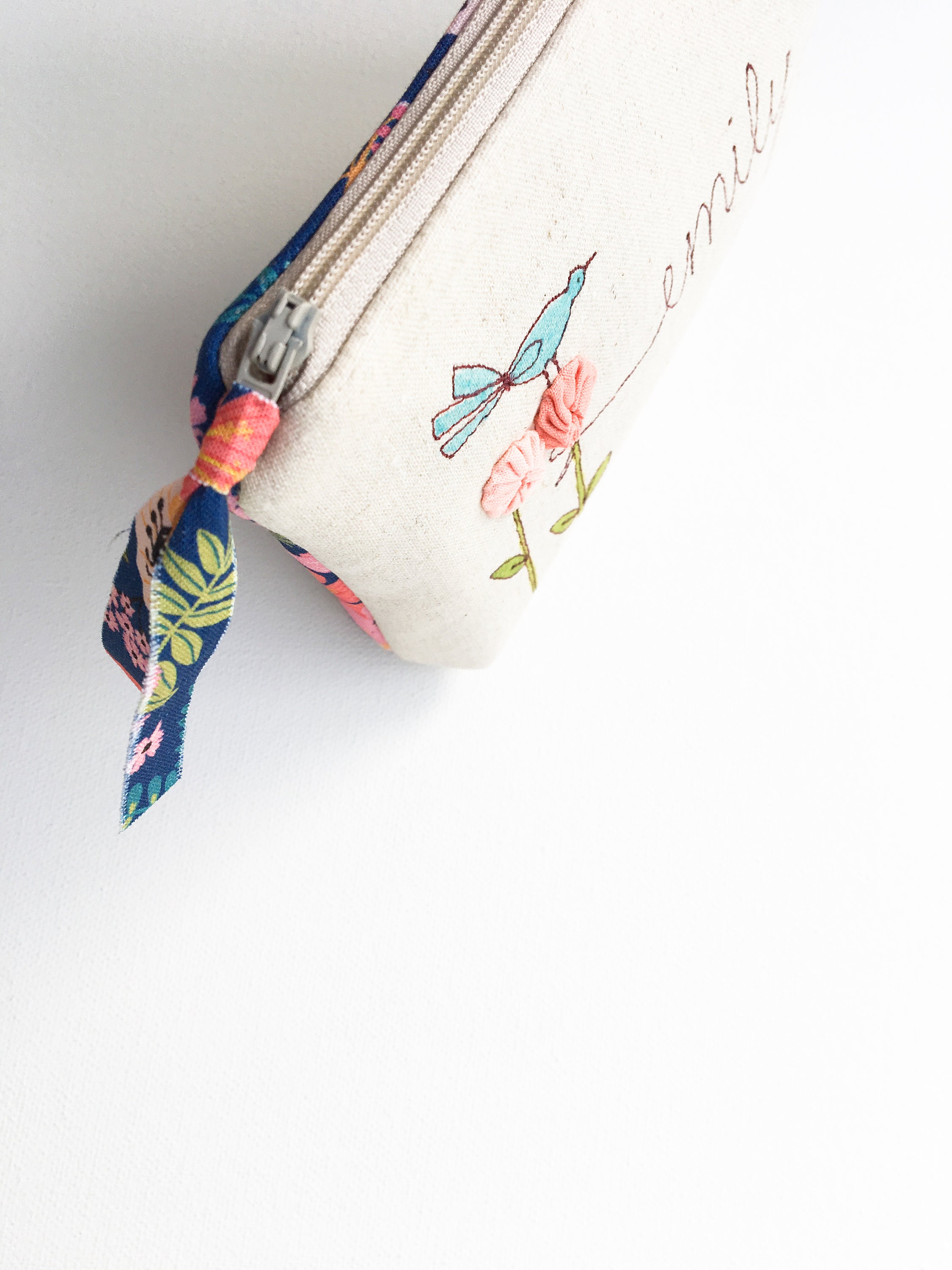 Personalized Gifts for Women Zipper Pouch Floral Cosmetic | Etsy