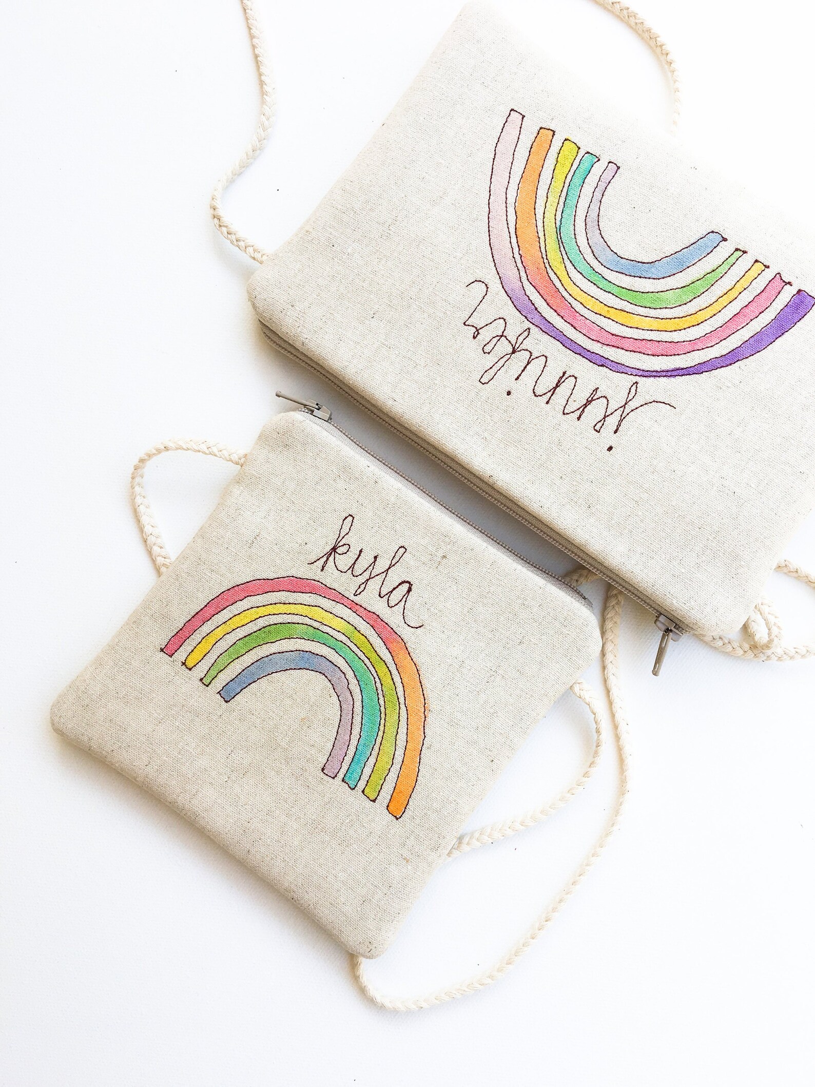 Personalized Little Girls Purses, Rainbow Crossbody Bag, Gifts for ...