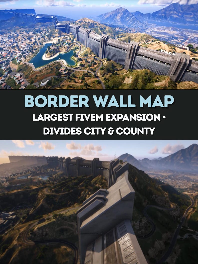 Fivem Border Wall Map | Largest MLO Expansion Dividing City and County ...