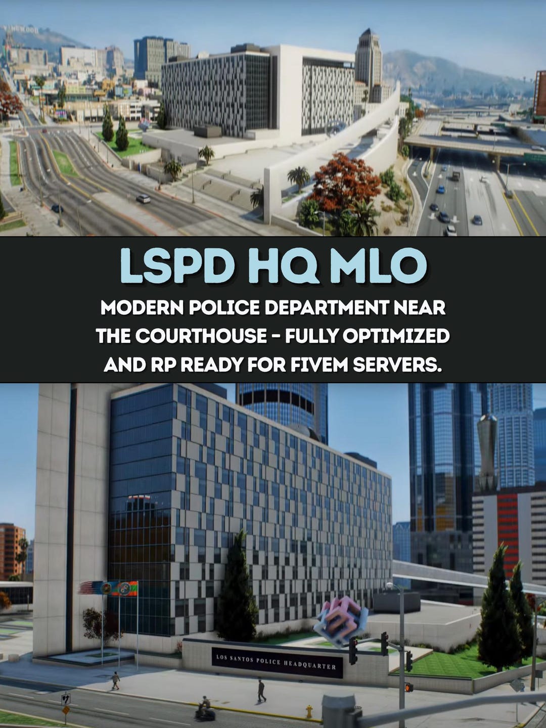 Fivem LSPD HQ MLO | Modern Police Department Interior Near Courthouse ...
